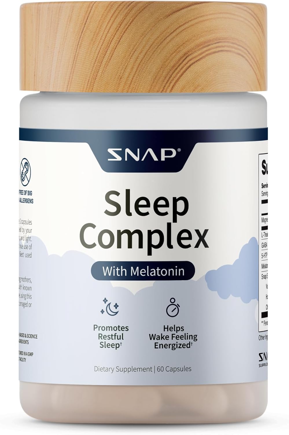 Snap Sleep Complex With Melatonin 60 Capsules – Nature & Herbs